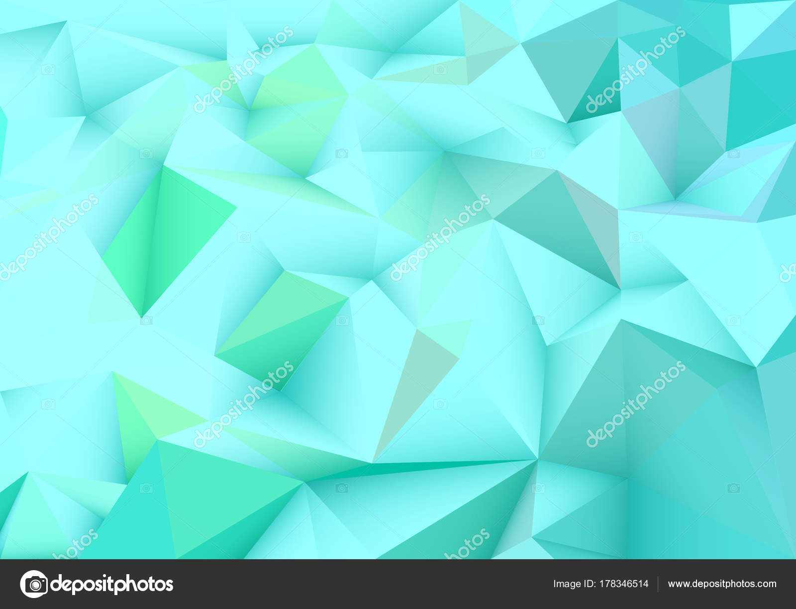 Cyan Abstract Geometric Low Poly Style Vector Illustration Graphic ...