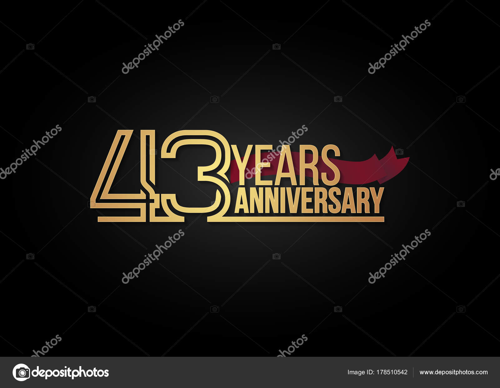 43 Jahre Jubiläumsfeier — Stockvektor © seklihermantaputra@gmail.com ...