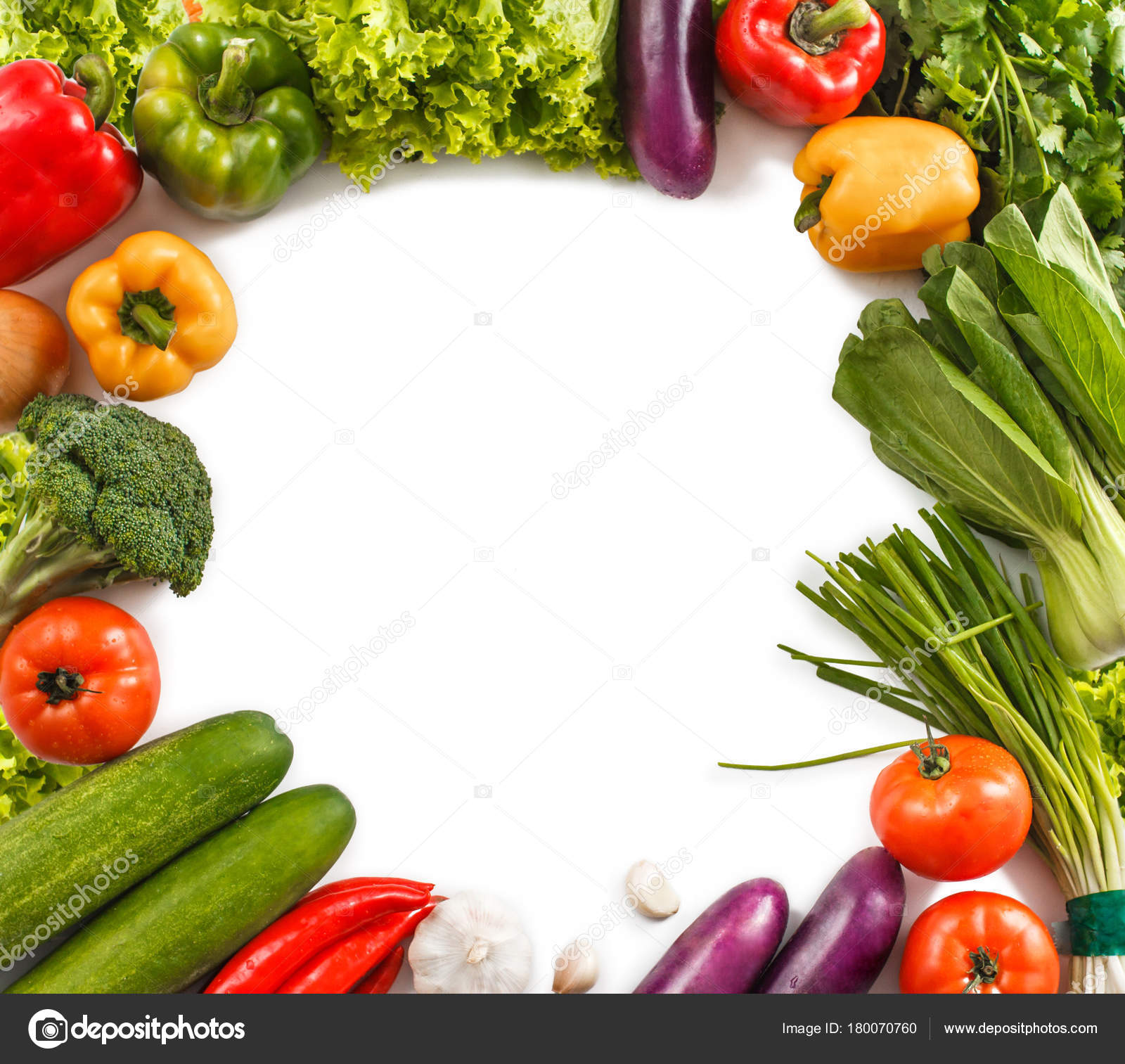 Square frame made from fresh vegetables Stock Photo by ©odua 180070760
