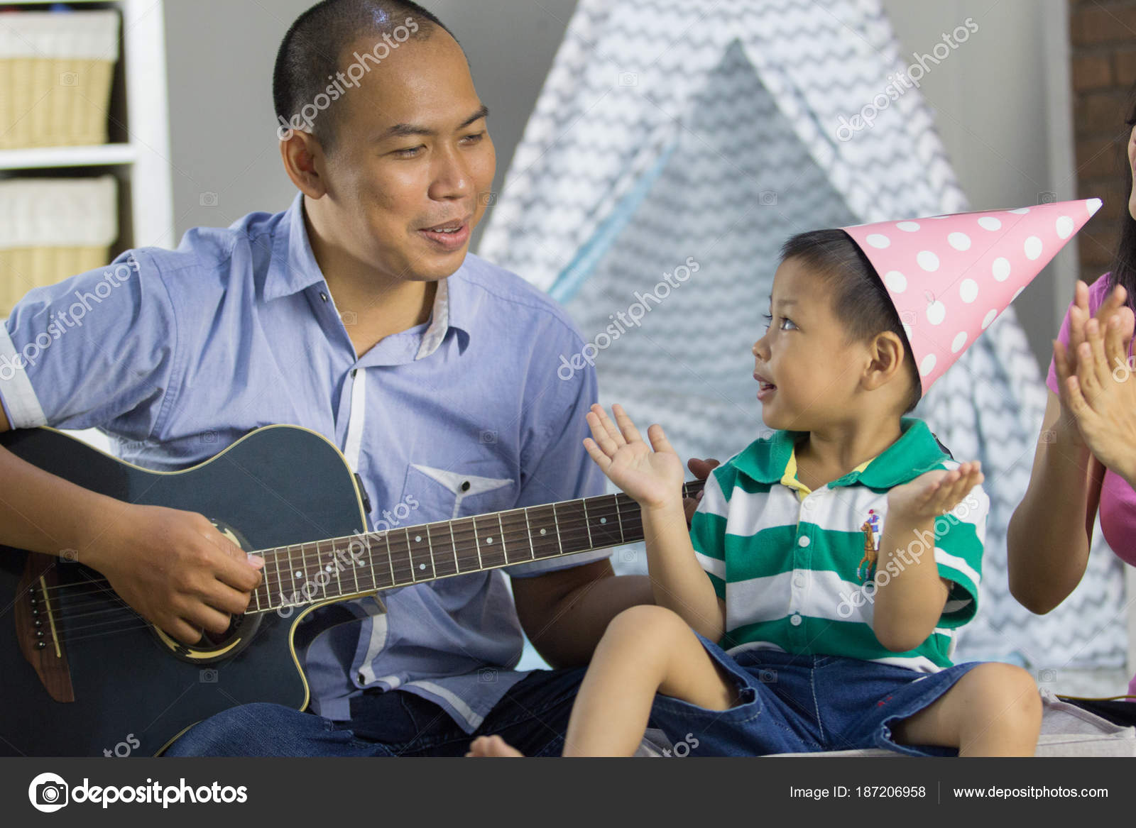 Playing music with son concept Stock Photo by ©odua 187206958