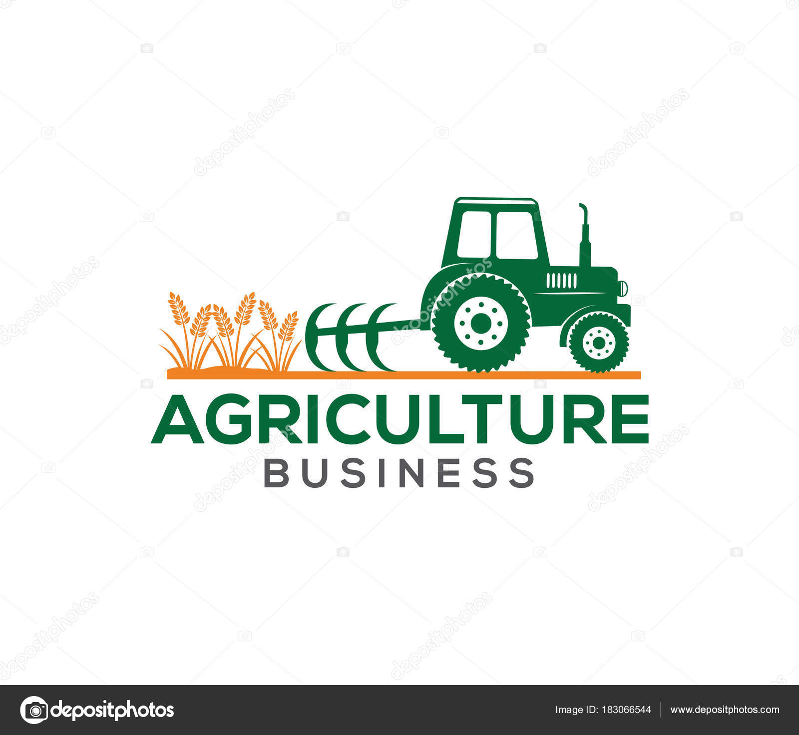 Vector logo design and illustration of agriculture business, company ...