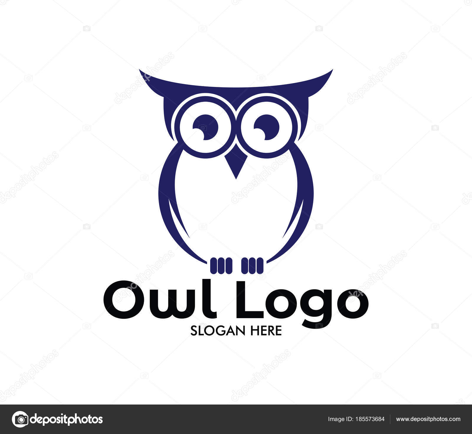 Owl wisdom vector logo design Stock Vector by ©great19 185573684