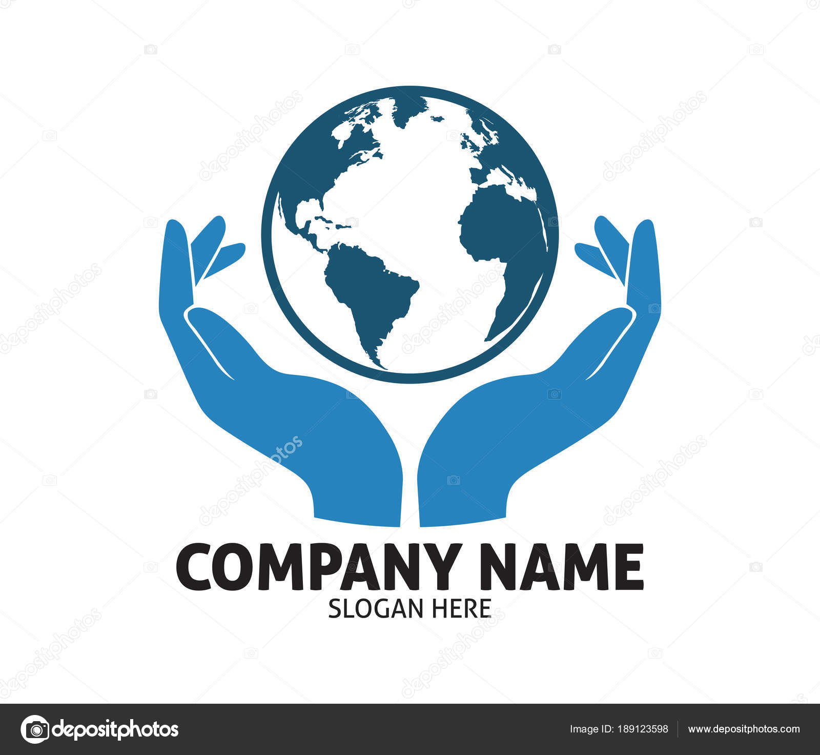 Hope hand charity love compassion vector logo design Stock Vector Image ...