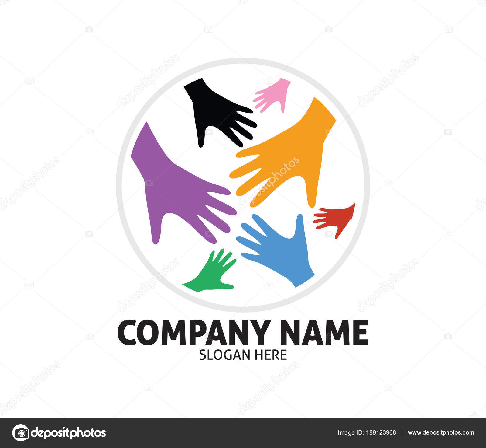 Hope hand charity love compassion vector logo design ⬇ Vector Image by ...