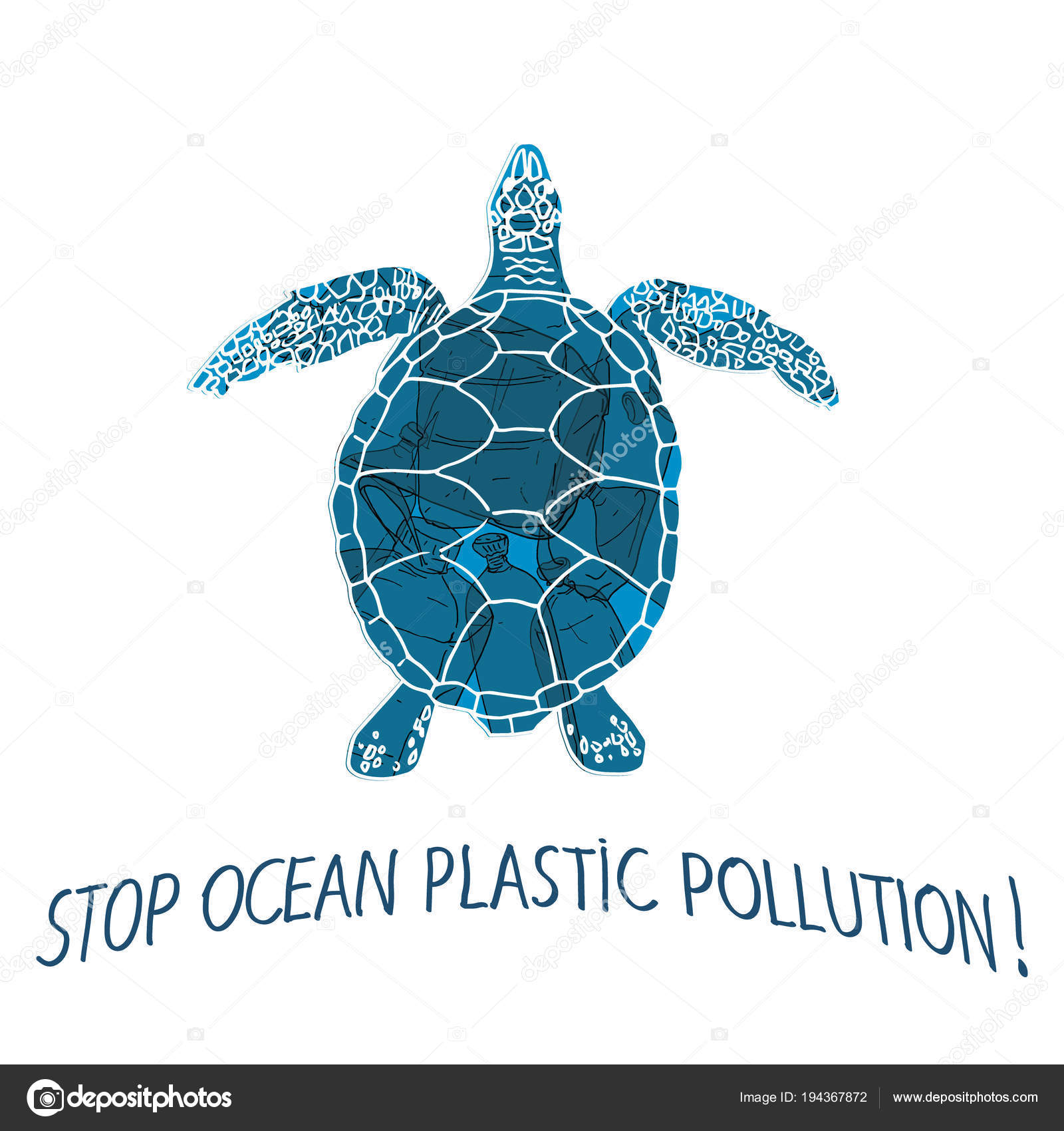 Stop Trashing Our Ocean Stock Vector Image By ©kirucha 194367872