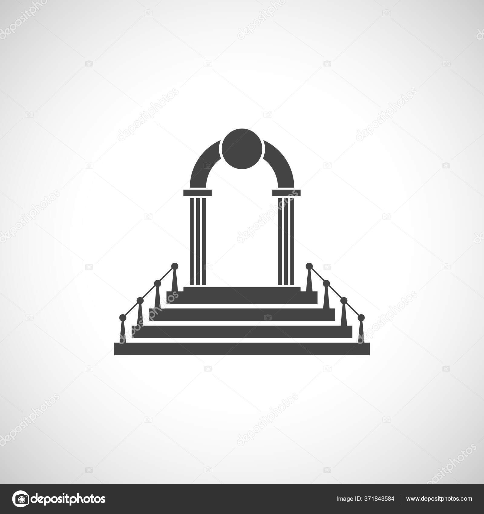 Arch Icon White Background Stock Vector by ©fle-x-elf 371843584