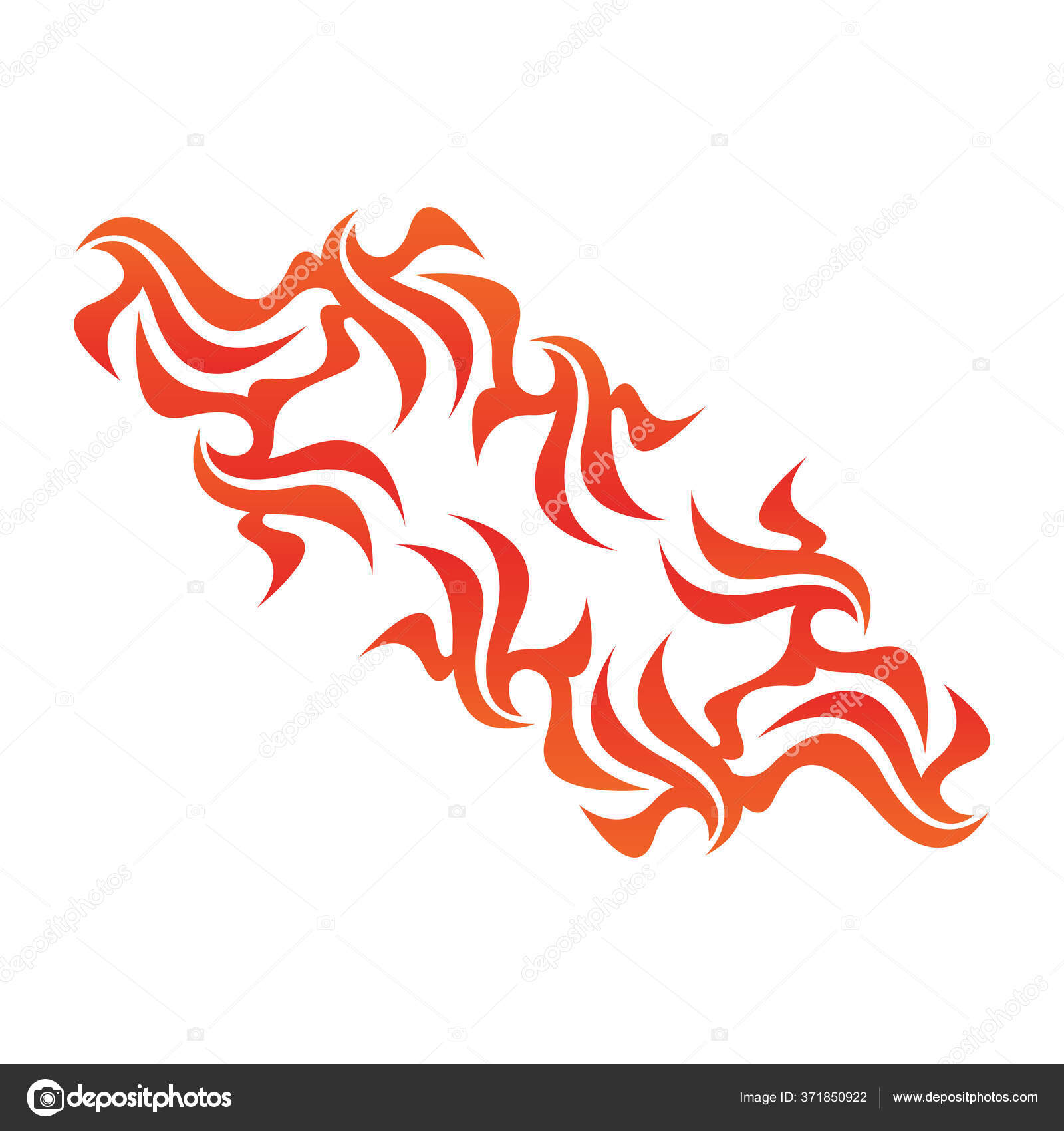 Red Flame Sign White Background Stock Vector Image by ©fle-x-elf #371850922