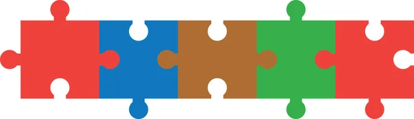 Five piece puzzle Vector Art Stock Images | Depositphotos