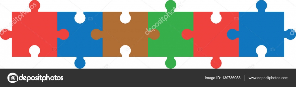 Six piece puzzle Stock Vector Image by ©Emrah_Avci #139786058
