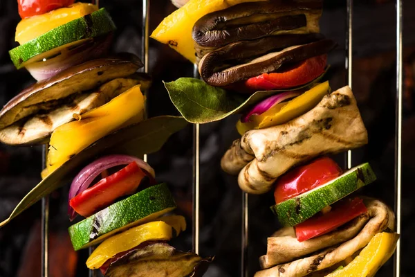 Grilling Skewers with Vegetables - Stock Image - Everypixel