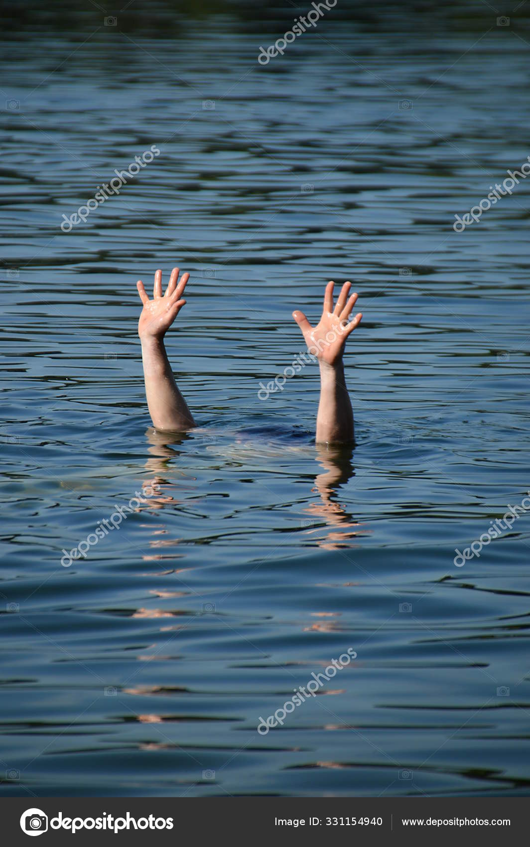 Hands Drowning Person Raised Out Water Help Symbol Helplessness Burnout ...