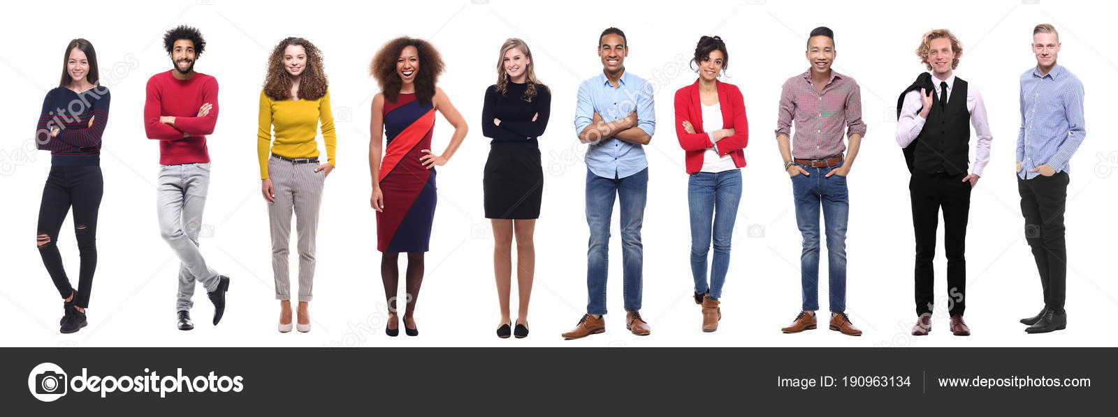 Group People Front White Background Stock Photo by ©Djomas 190963134