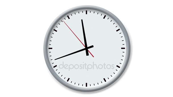 Analog clock animation — Stock Video © gl0ck #163775604