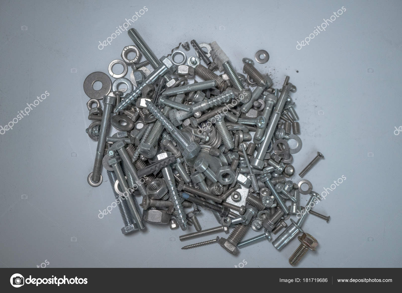Dusty Dirty Bunch Screws White Background — Stock Photo © FitchGallery ...