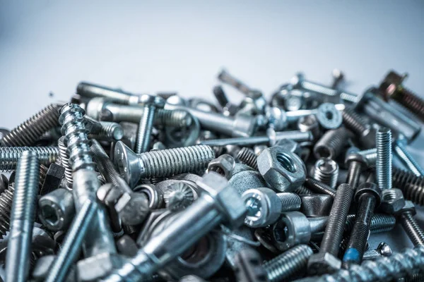 Dusty Dirty Bunch Screws White Background — Stock Photo © FitchGallery ...