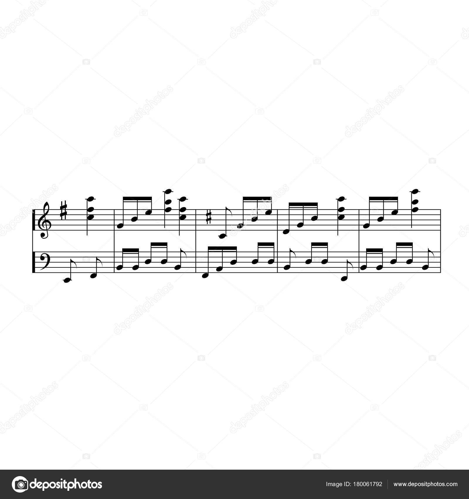 Image vectorielle Notes de musique - signes et symboles de mélodie et ...