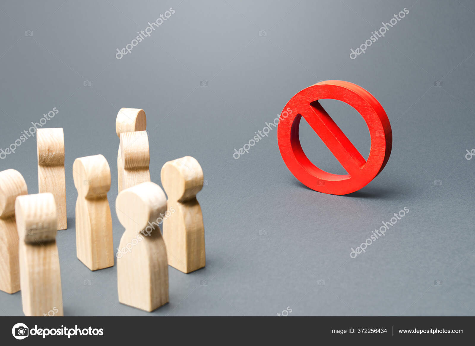 People Look Red Prohibition Sign Restriction Rights Freedoms ...