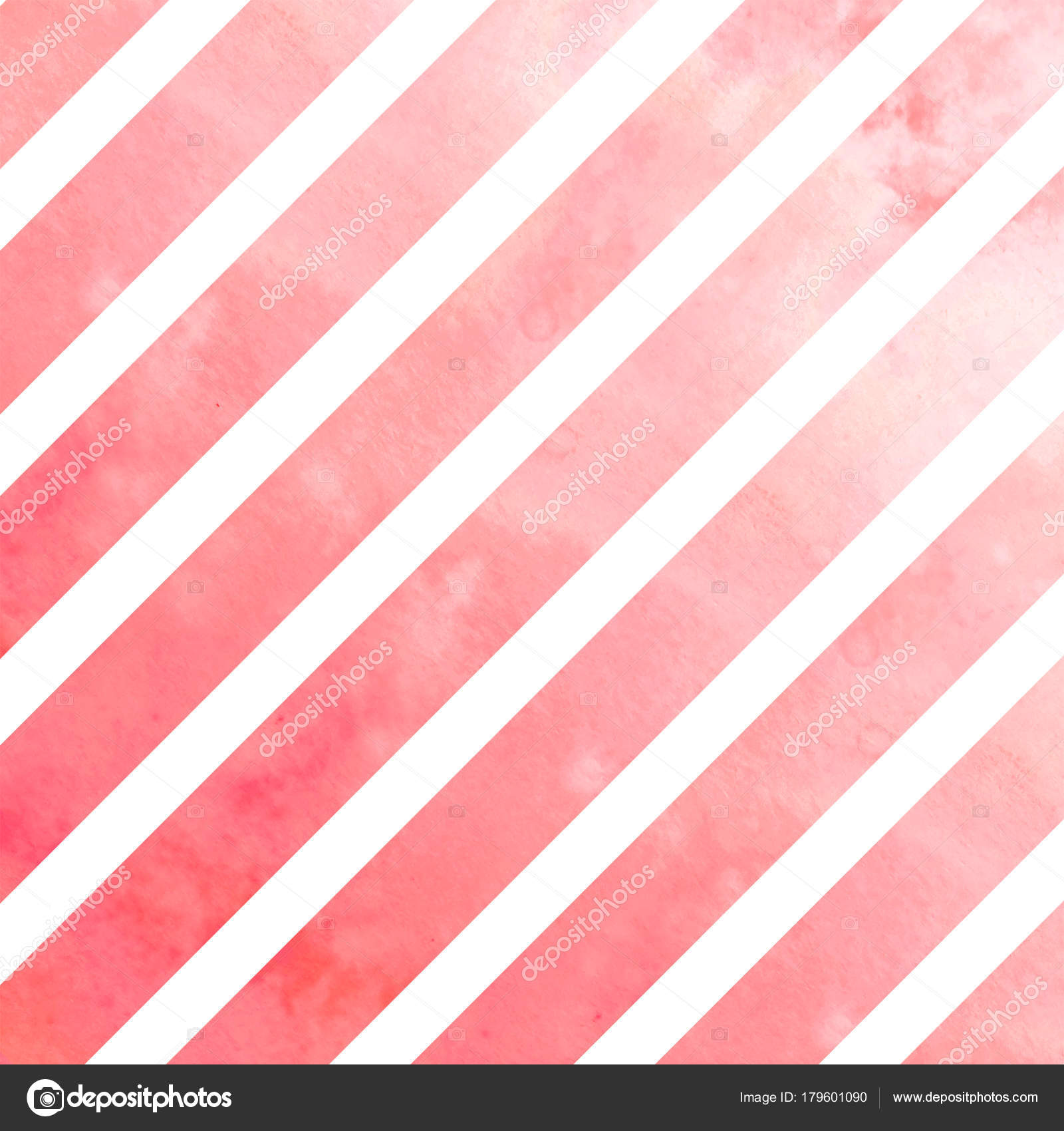 Watercolor Light Red Stripes Red Lines White Background Stock ...