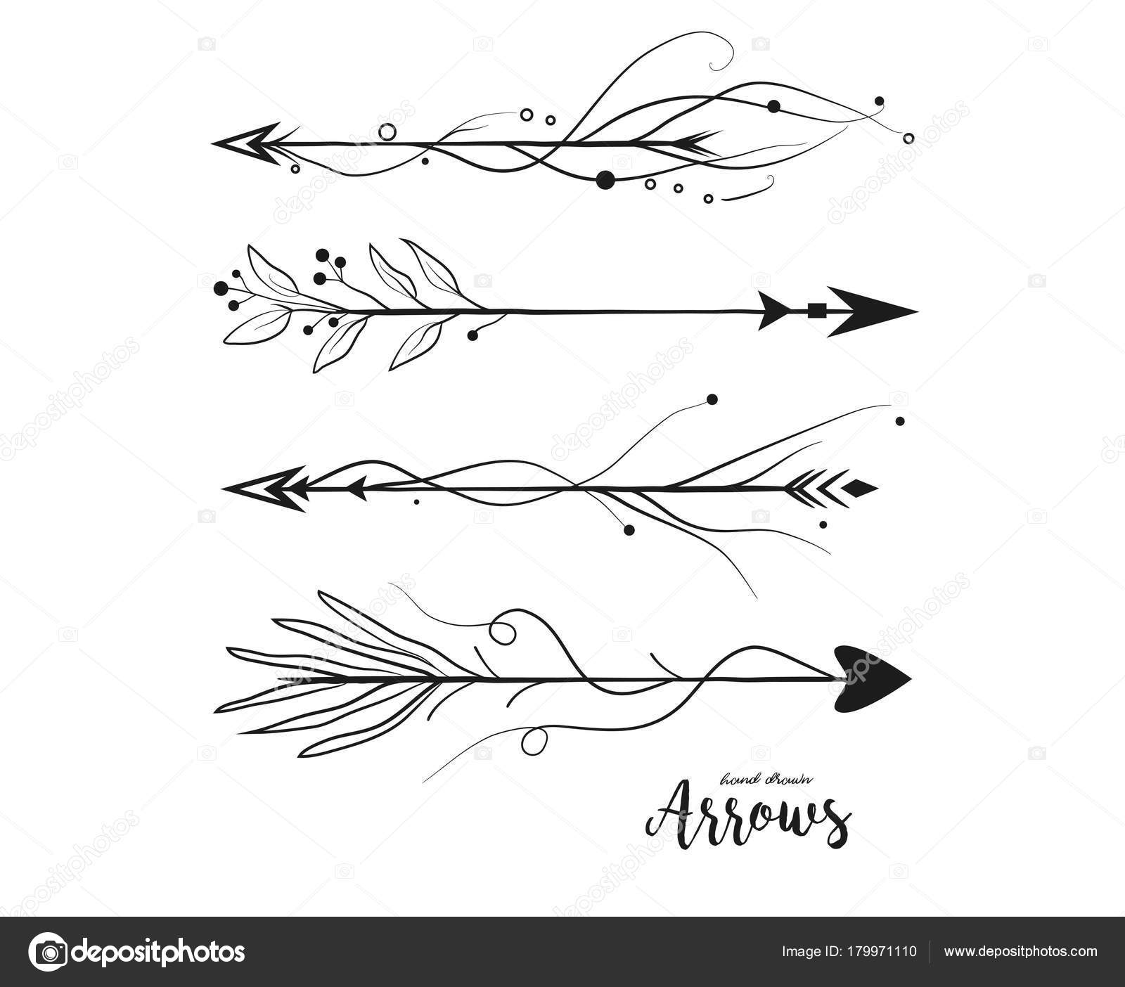 Vintage Pijlen Tekening