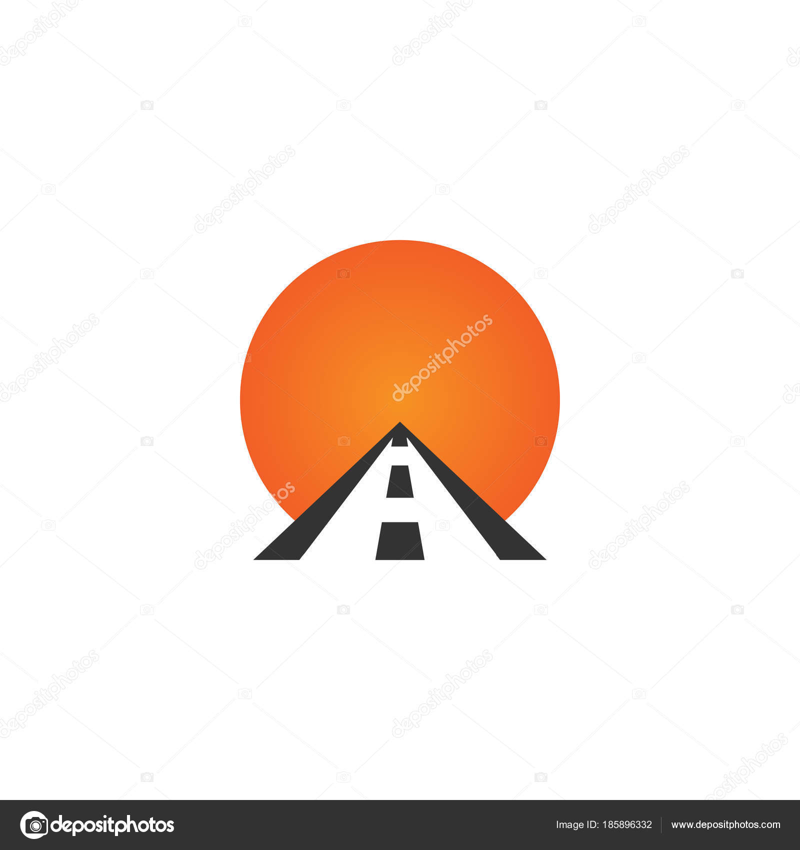 Highway Road Logo Design Concept Template Vector Stock Vector Image by ...
