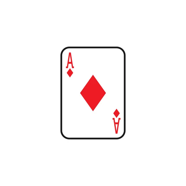 Cartoon Peak Ace Playing Card Isolated White Background Vector Icon ...