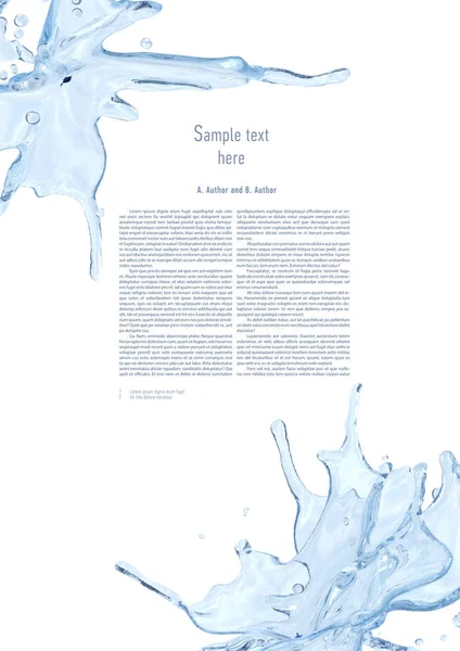 Water splash with water droplets isolated. Liquid template design ...