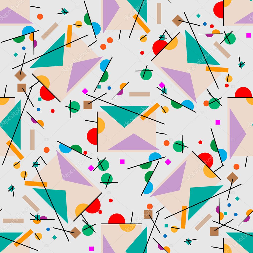 Illustration Letter. Geometric illustration of retro letter cubism ...