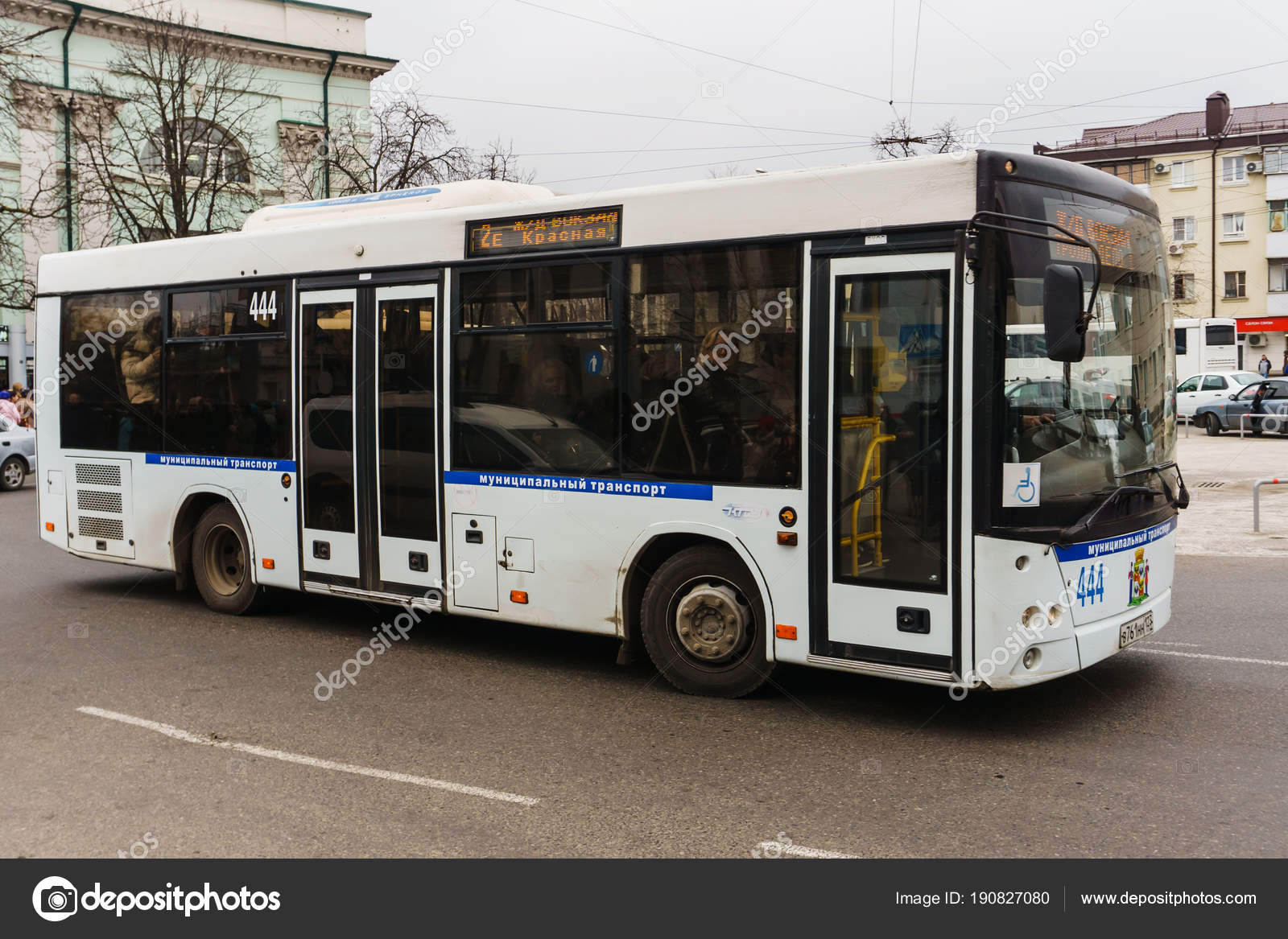 Krasnodar / Russia - march 2018: City shuttle bus on the streets of the ...