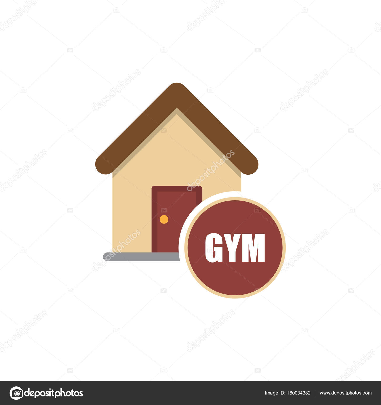 Gym building icon Stock Vector by ©AZVector 180034382