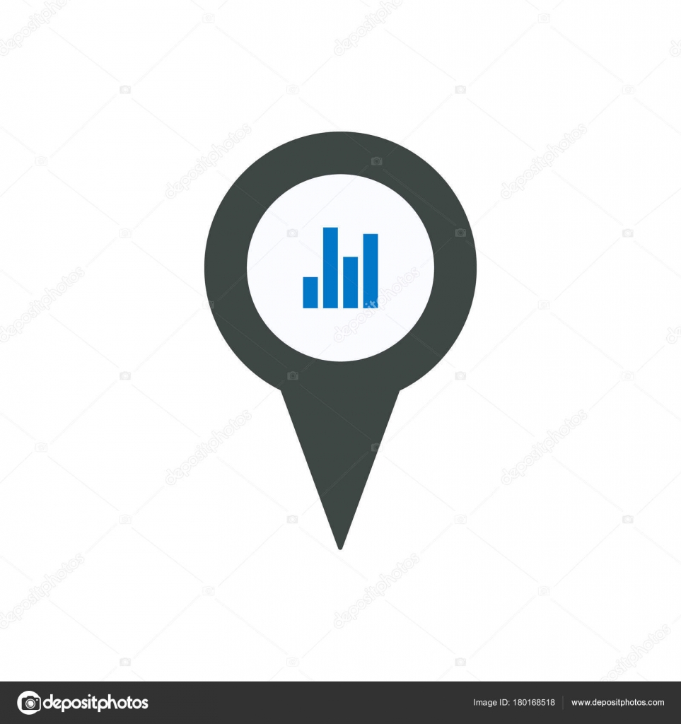 Pin icon with chart sign symbol Stock Vector by ©AZVector 180168518