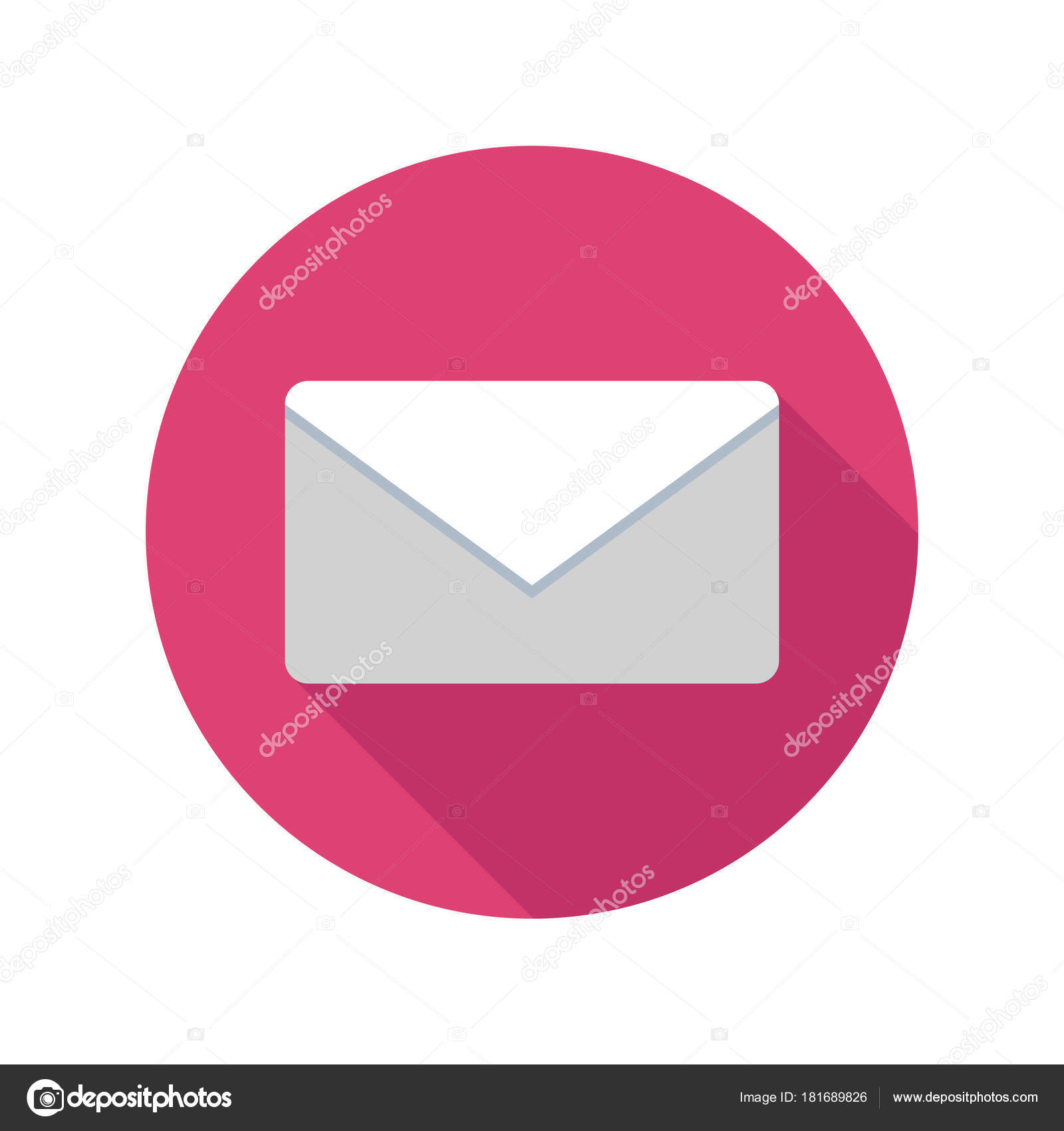 Envelope icon. Email icon with long shadow. Stock Vector by ©AZVector ...