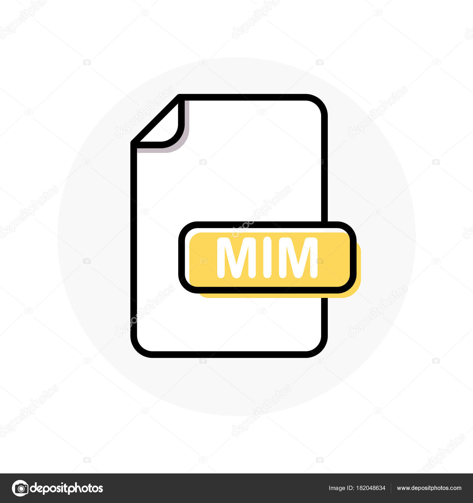 MIM file format, extension color line icon Stock Vector by ©AZVector ...