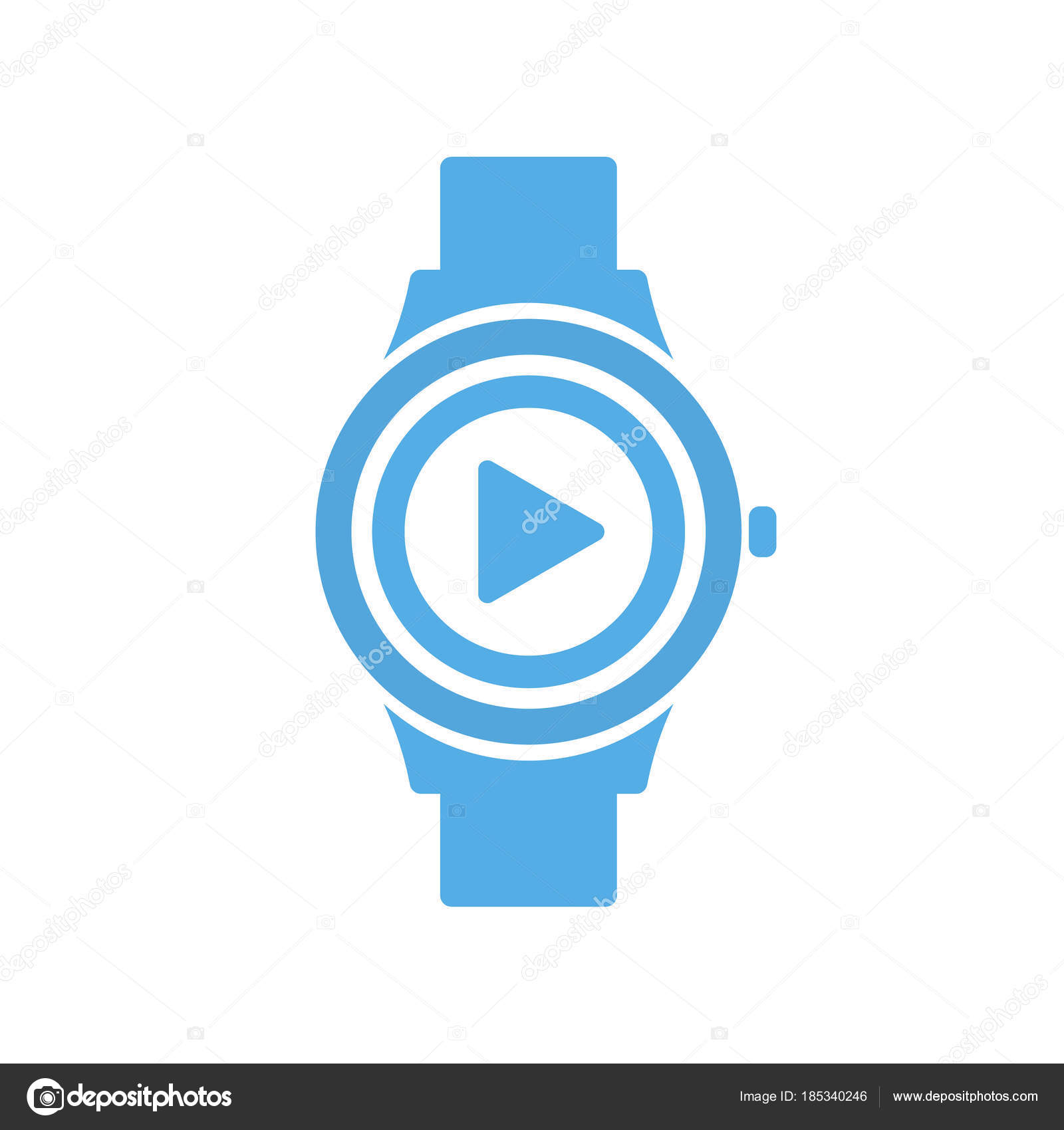 Concept media player smart technology, smartwatch, watch icon Stock ...