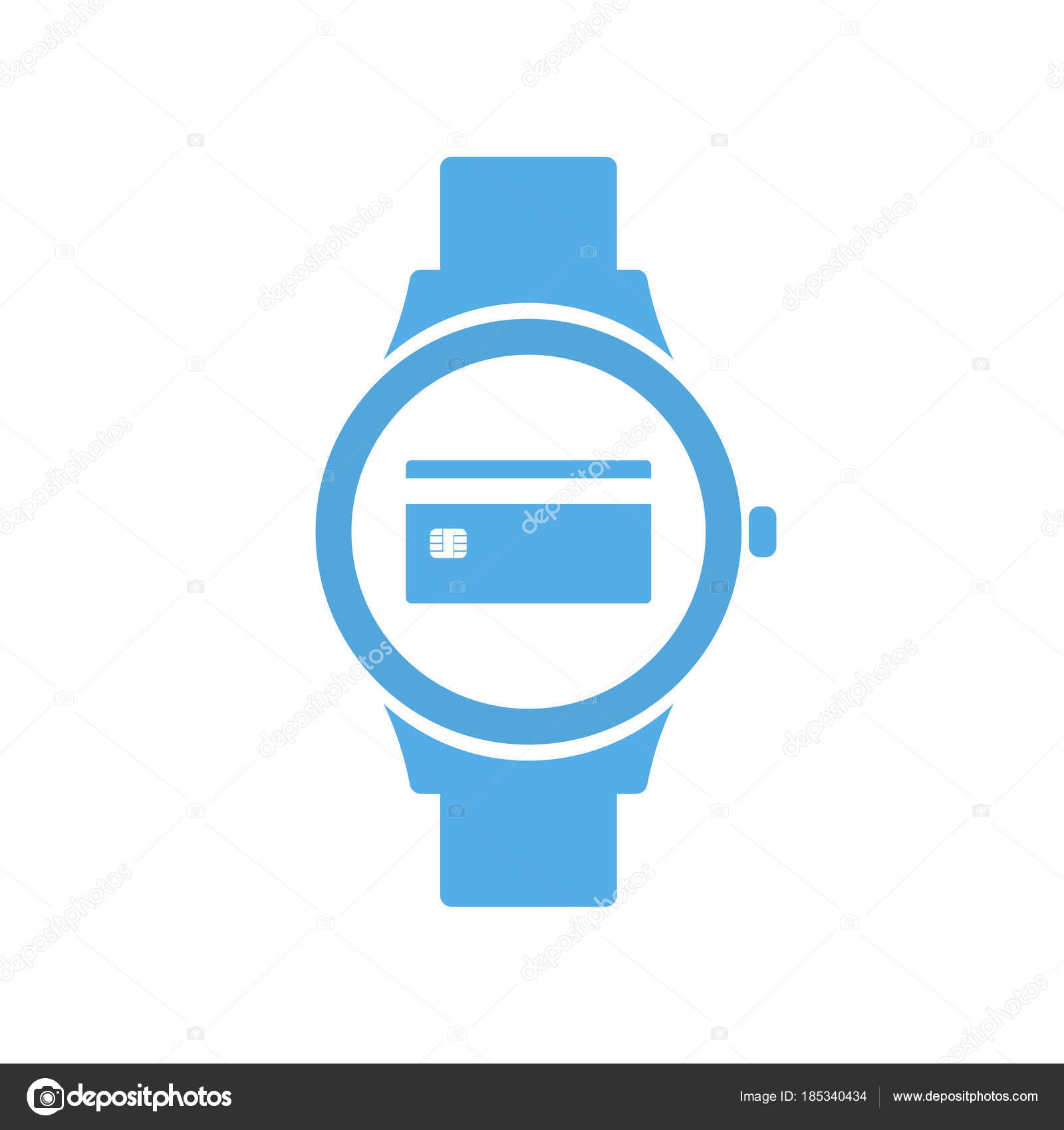 Concept payment smart technology, smartwatch, watch icon Stock Vector ...