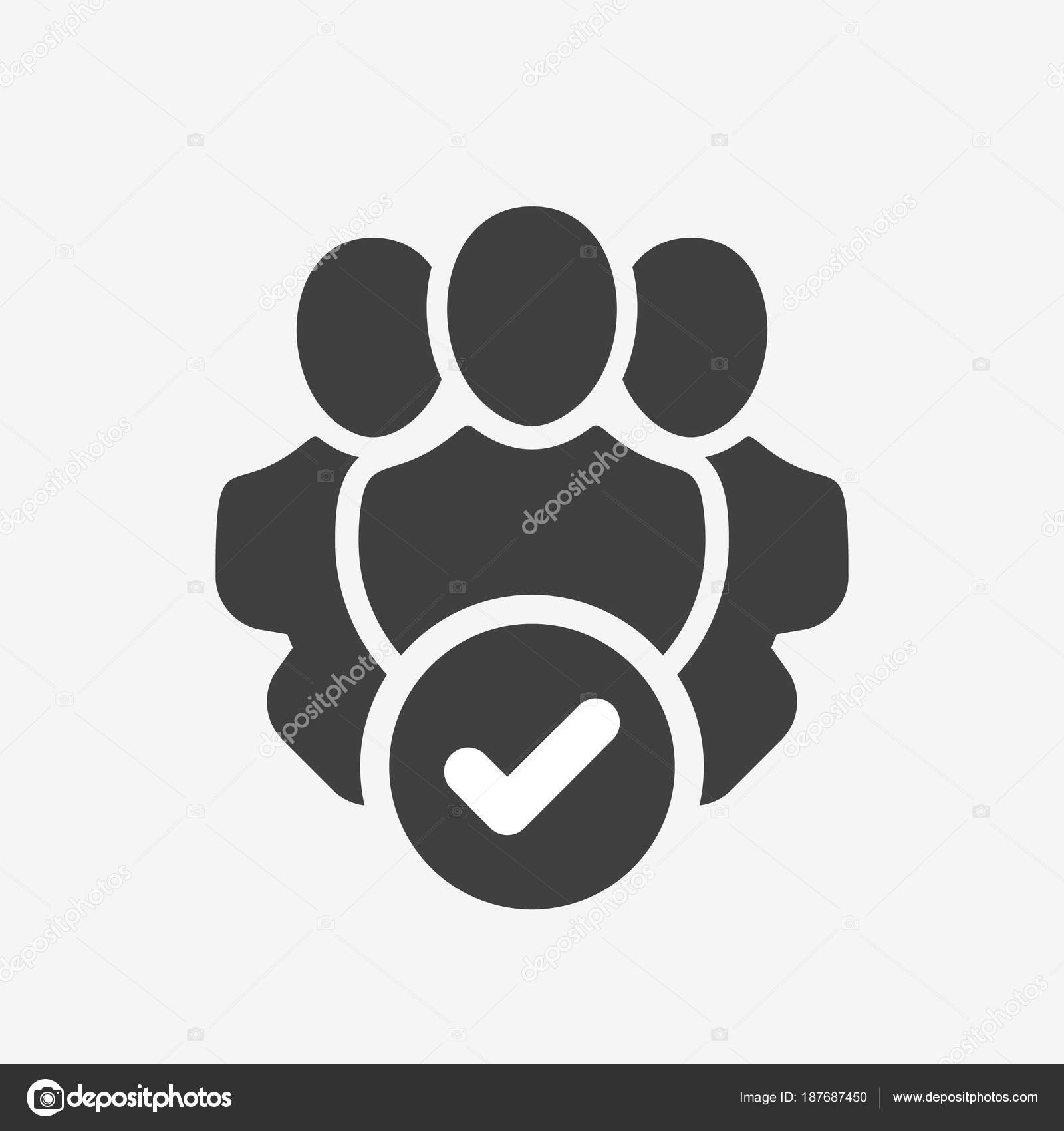 Ícone de serviços profissionais com sinal de verificação. Ícone de ...