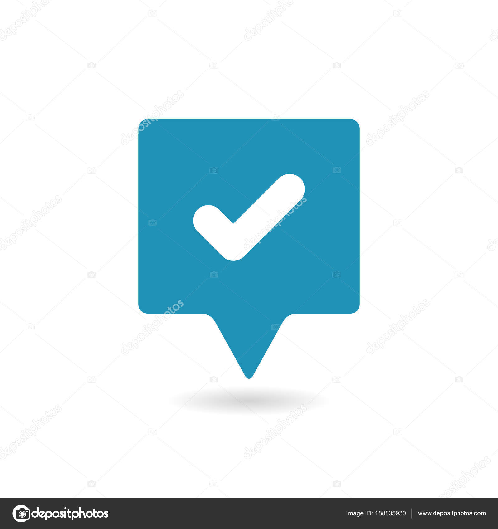 Ikon GPS dengan tanda centang. Ikon GPS dan disetujui, dikonfirmasi ...