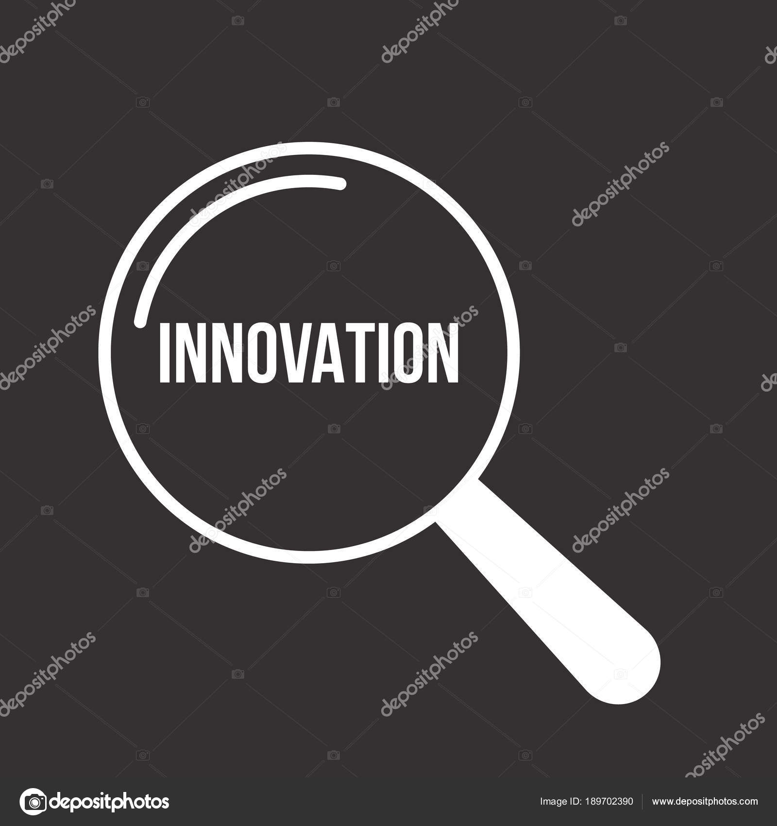 Innovation Word Magnifying Glass Stock Vector by ©AZVector 189702390