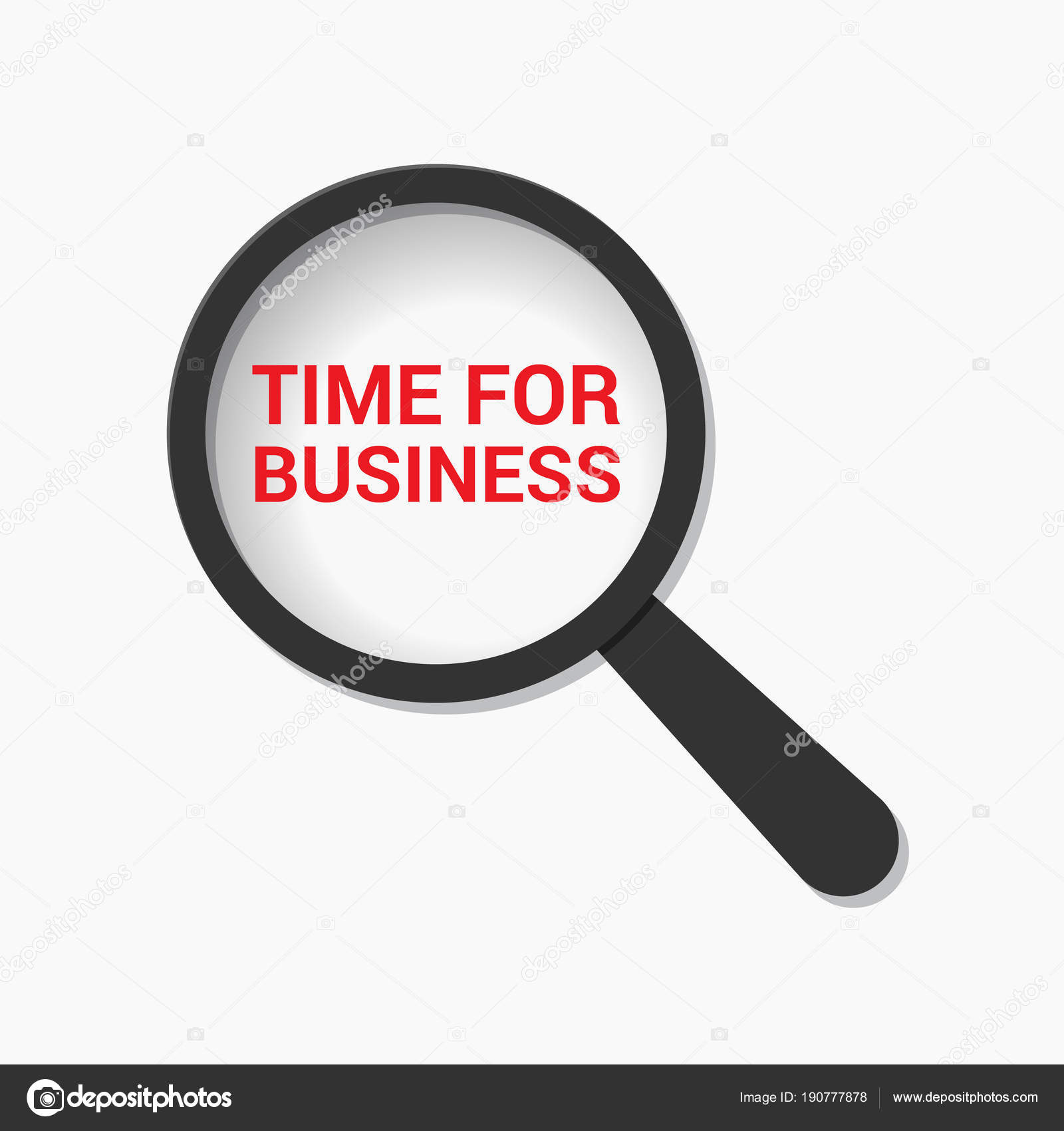 Time Concept: Magnifying Optical Glass With Words Time For Business ...