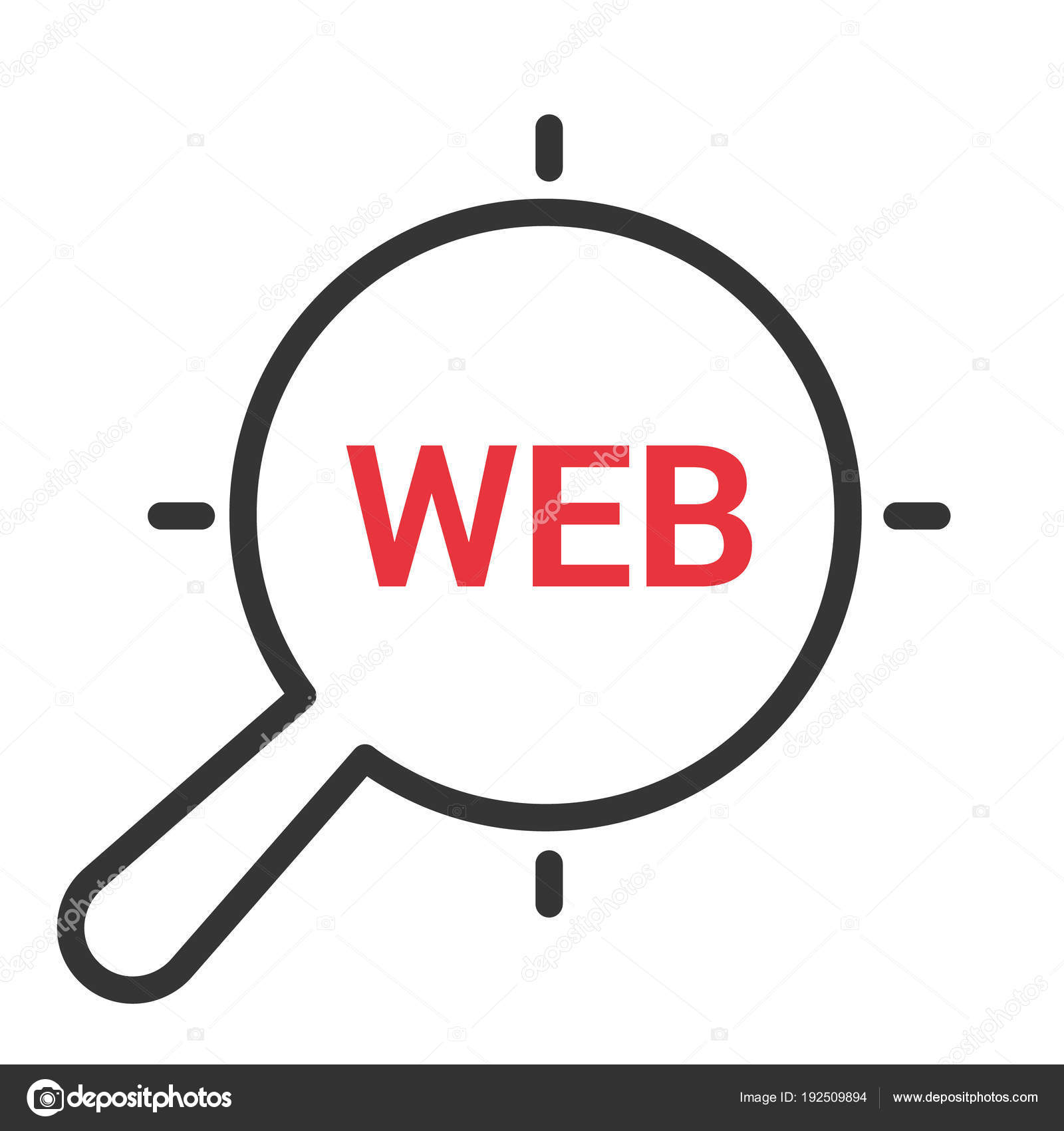 Magnifying Optical Glass With Words Web — Stock Photo © AZVector #192509894