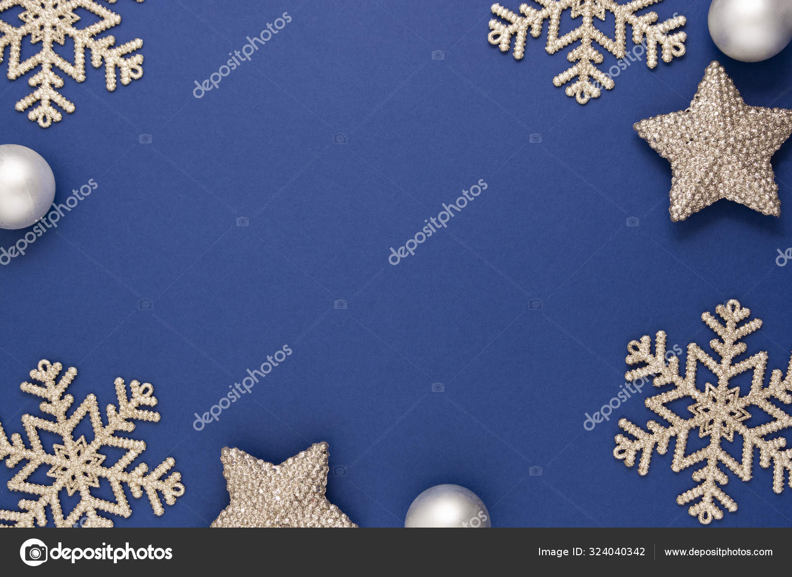 Silver Snowflake Frame