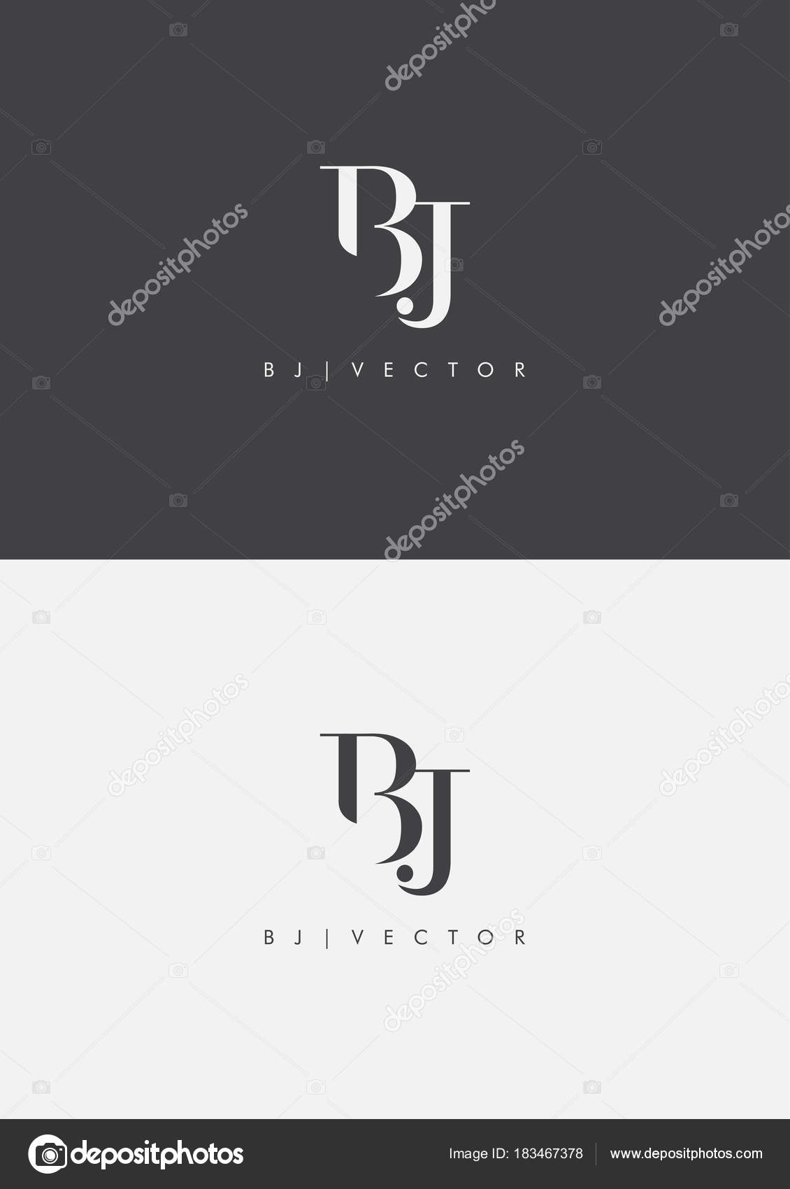 Joint Letters Logo Business Card Template Vector Stock Vector Image by ...
