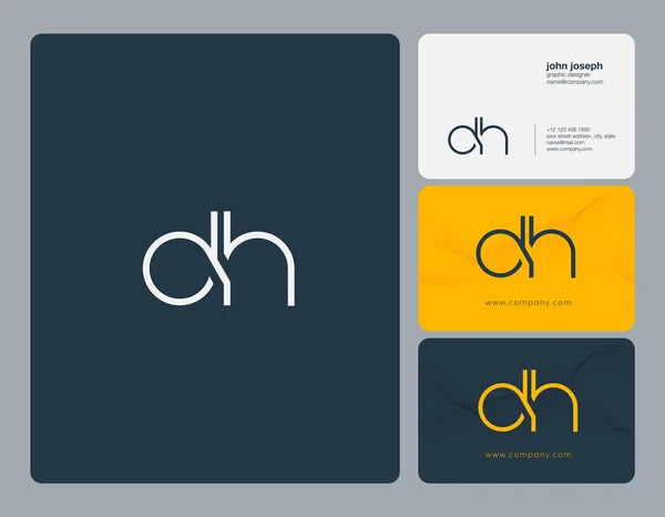 Joint Letters Logo Business Card Template Vector Stock Vector Image by ...