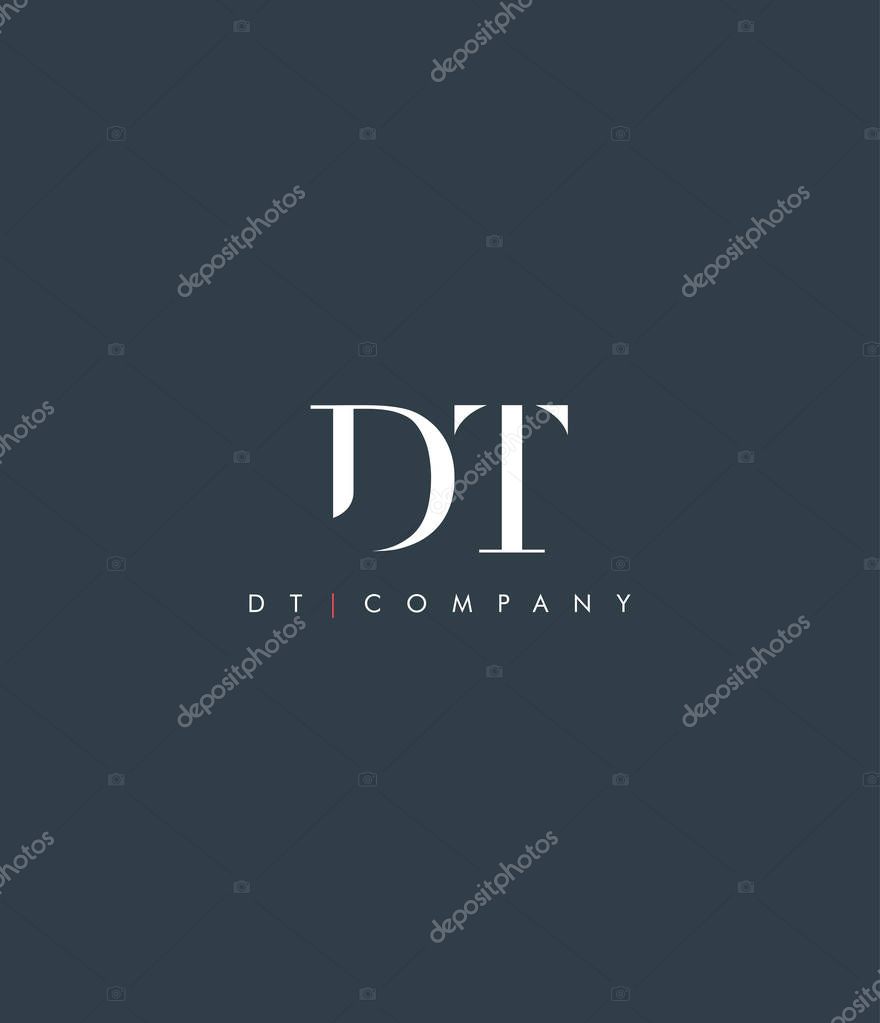 Logo de Dt Letters, Plantilla de tarjeta de visita, Vector 2023