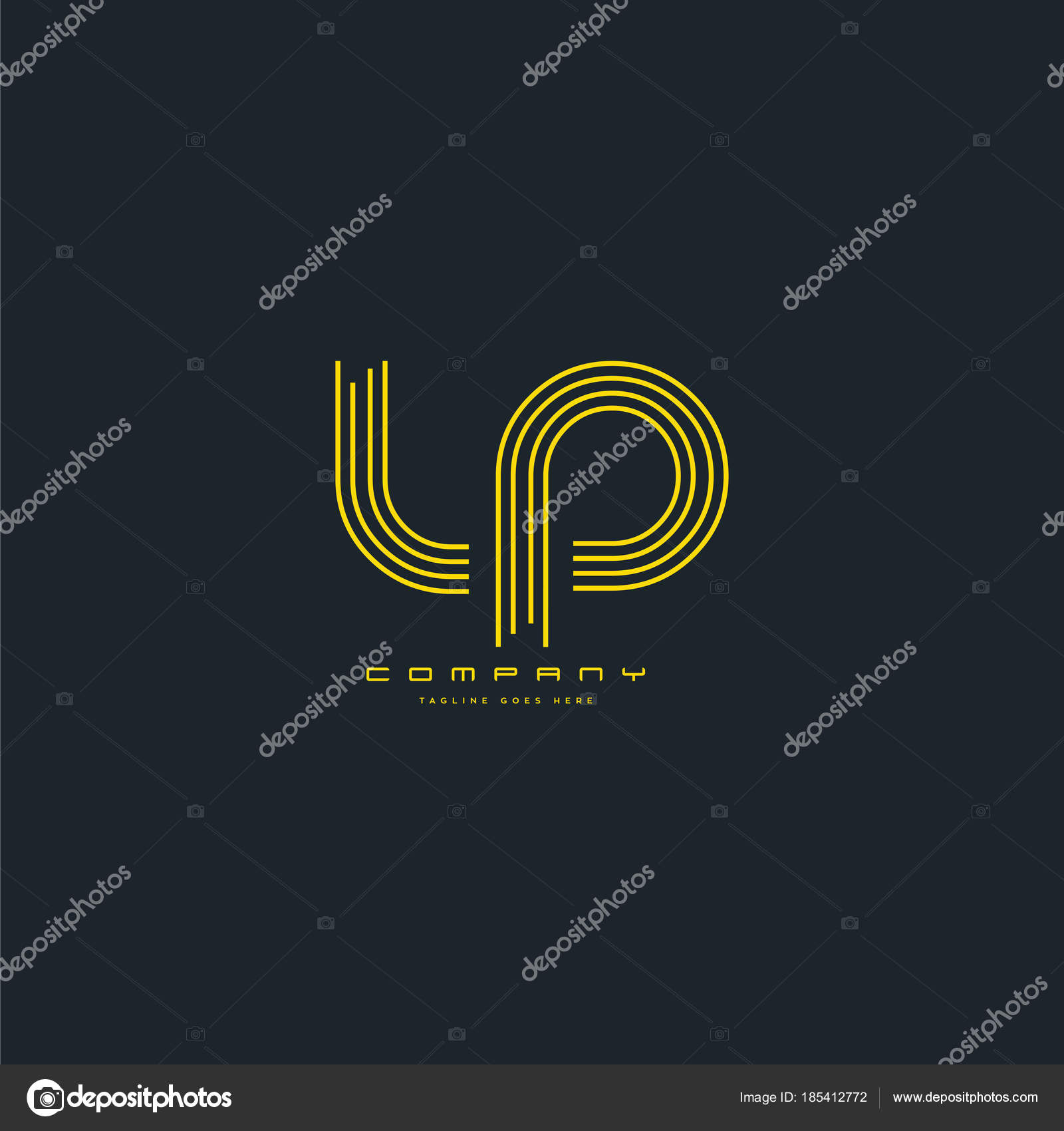 Logo Letras Conjuntas Plantilla Tarjeta Visita Vector Vector de stock ...