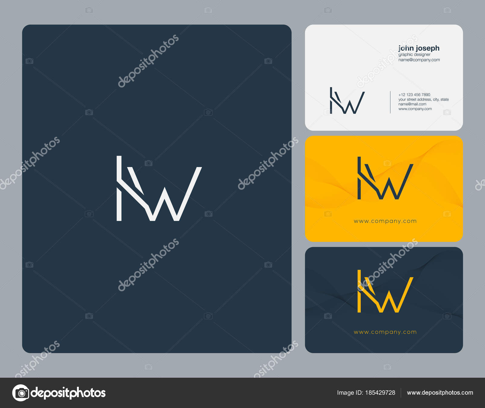 Joint Letters Logo Business Card Template Vector Stock Vector by ...