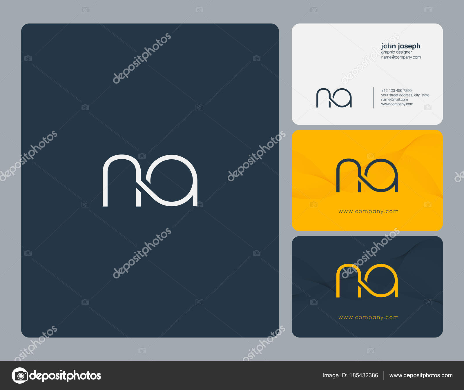 Letters Logo Business Cards Template Vector Stock Vector by ©ajayandzyn ...