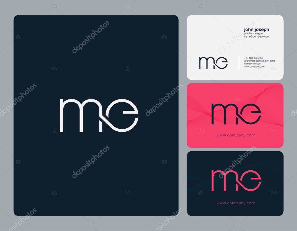 me Letras Logo, Plantilla de tarjetas de visita, Vector 2022