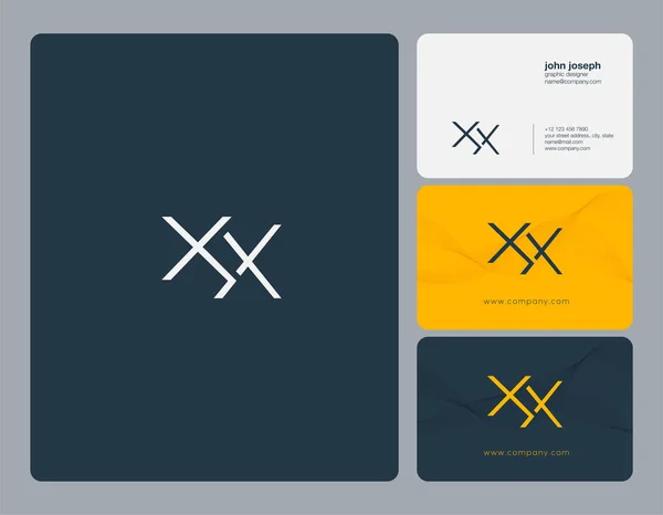 Joint Letters Logo Business Card Template Vector Stock Vector by ...