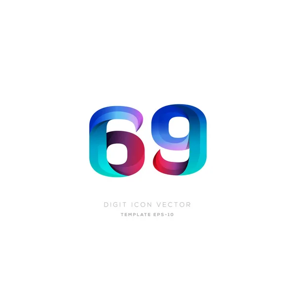 Digit Number Logo Icon Geometrical Corporate Identity Vector ...