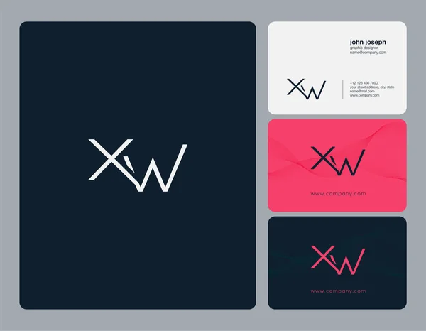 Joint Letters Logo Business Card Template Vector Stock Vector by ...